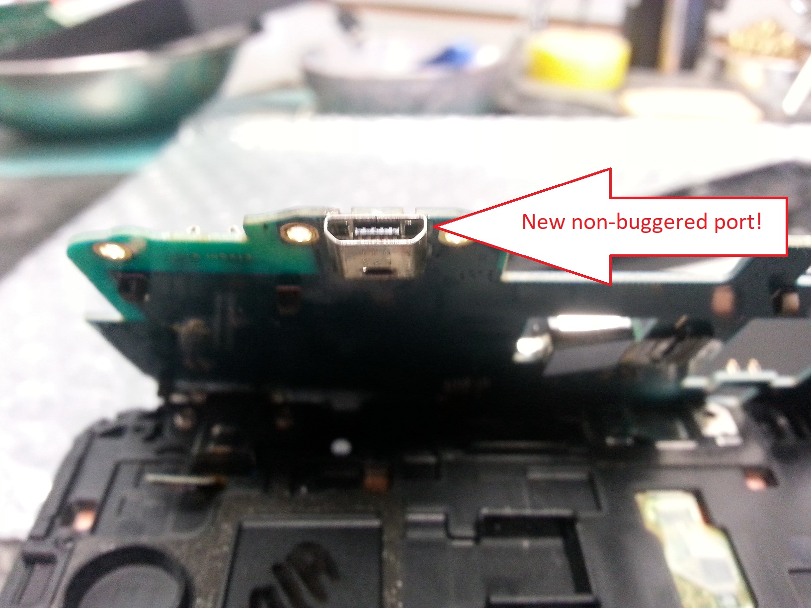 New USB port for Noor the Afghani's Samsung Galaxy Tab A – Tools and Tech